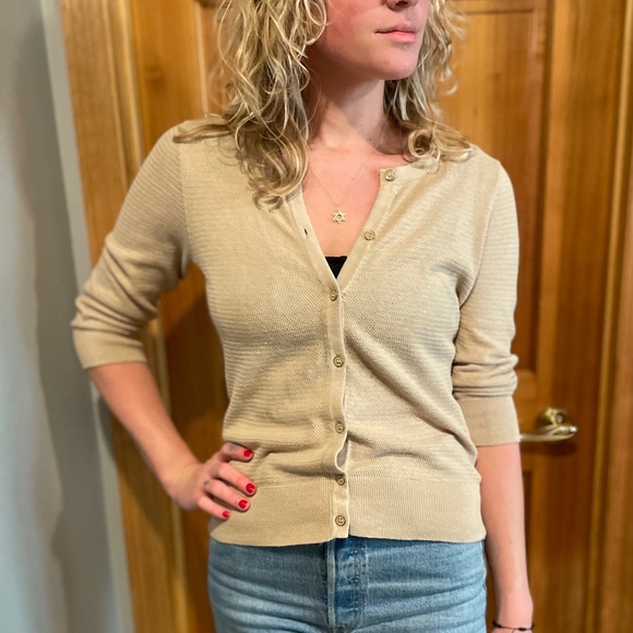 The Limited | Sweaters | The Limited Beige Button Up 34 Length Sleeve ...